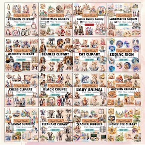 110,000+ Clipart PNG Bundle, Whole Shop Access, Commercial Use ...