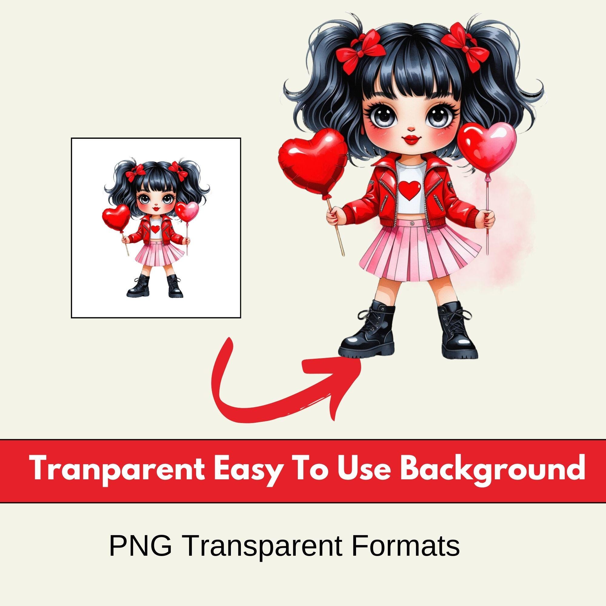 331 Chibi Doll Clipart, Cute Fashion Chibi Girls Clipart PNG Bundle,331 ...