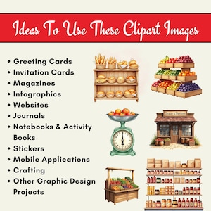 Grocery Store Clipart,grocery Png,market PNG Bundle,food Shop ...