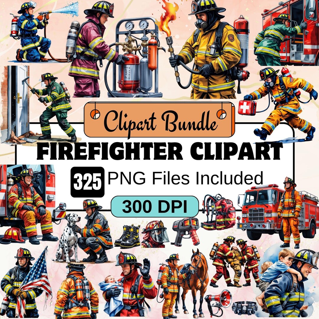 325 Firefighter Clipart,firefighter Png,fire Truck Svg,fireman ...
