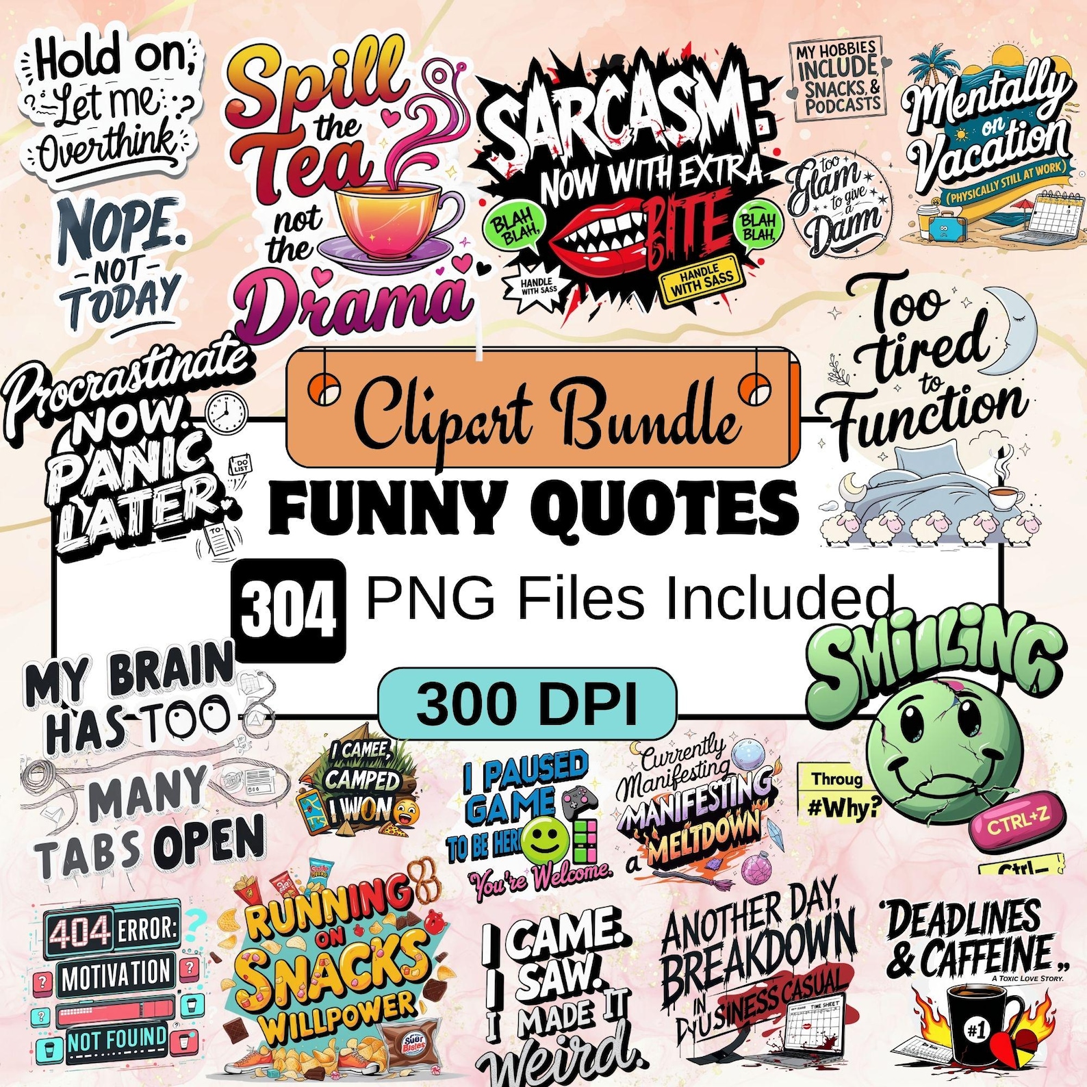305 Funny Quotes PNG Clipart,sarcastic Quotes PNG Bundle,funny ...