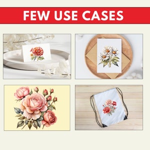 Flower Clipart, Flower Collection Clipart PNG Bundle, 24 PNG Flowers ...