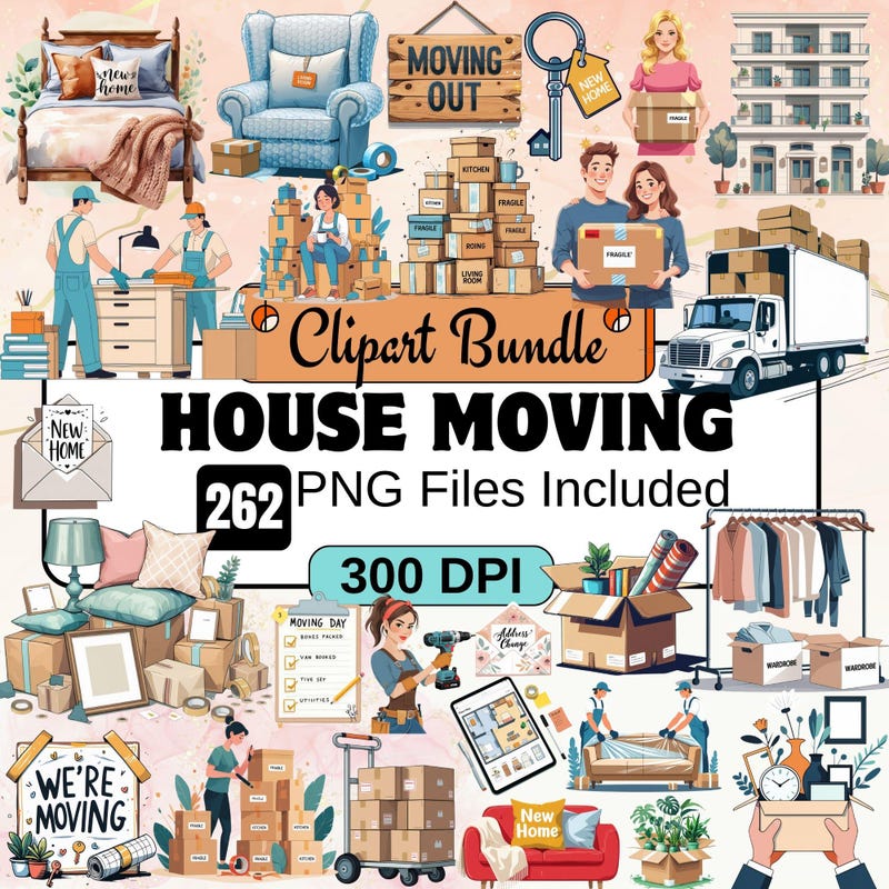 Card Moving Truck - Etsy