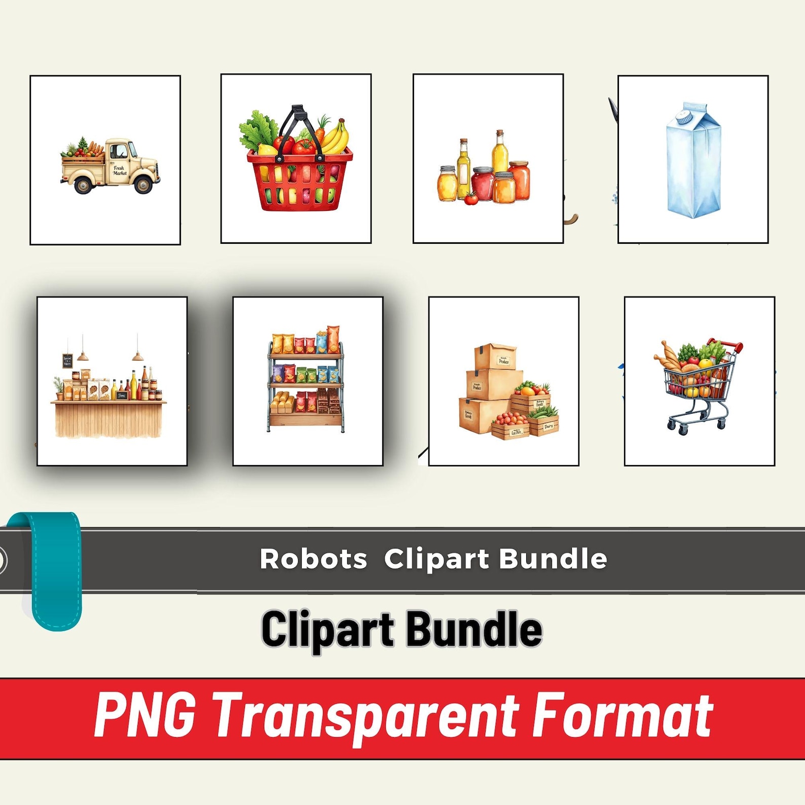 Grocery Store Clipart,grocery Png,market PNG Bundle,food Shop ...