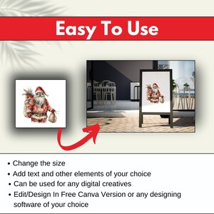 Boho Christmas Clipart, Christmas Clipart PNG Bundle, 47 PNG Christmas ...