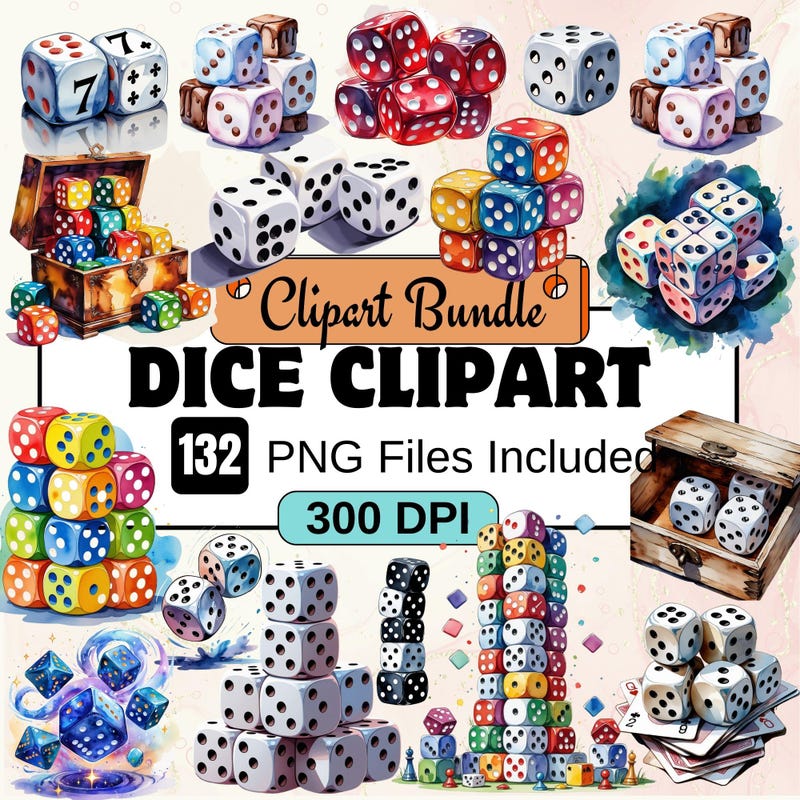 Dice Clipart - Etsy