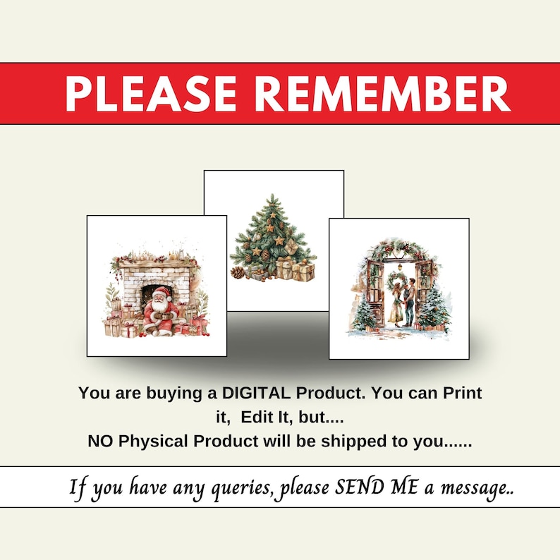 Boho Christmas Clipart, Christmas Clipart PNG Bundle, 47 PNG Christmas ...