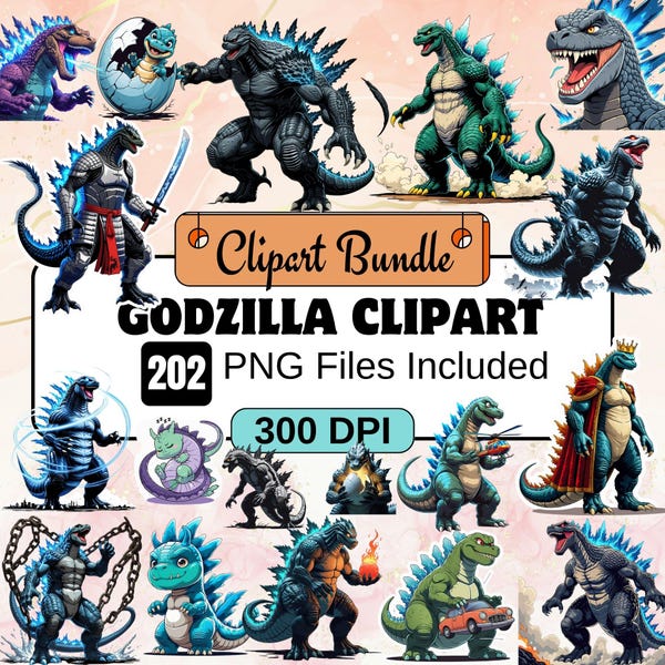 Godzilla Sticker Svg - Etsy