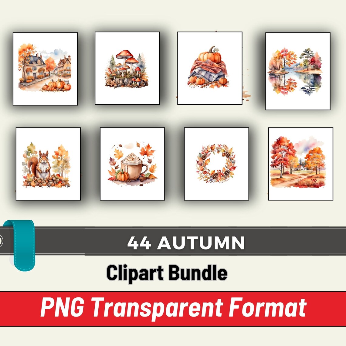 Autumn Clipart, Weather Clipart PNG Bundle, 44 PNG Autumn Clipart ...