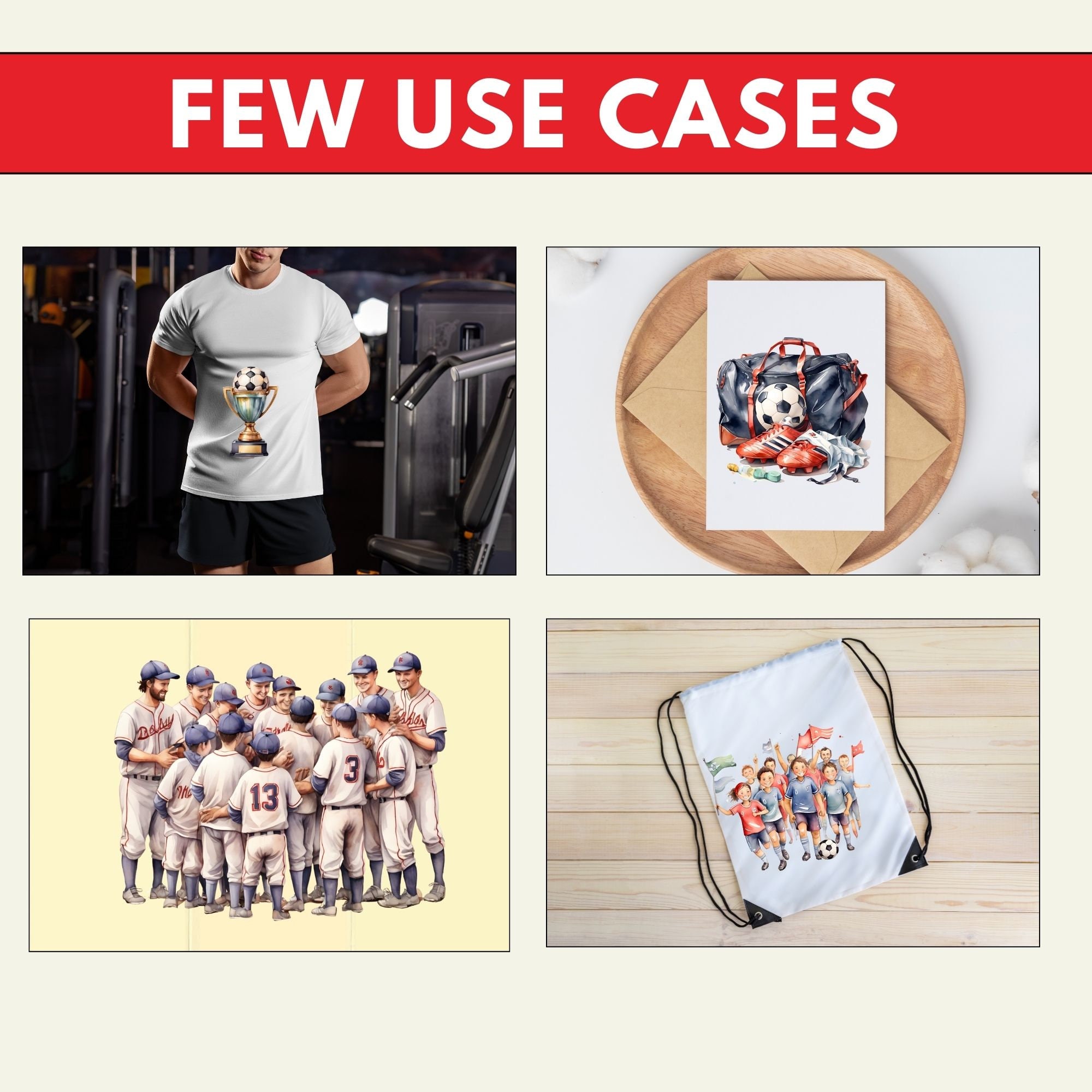 Soccer Clipart, Sports Clipart PNG Bundle, 24 PNG Soccer Clipart Bundle ...