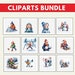 Kids in Snow Clipart, Winter Clipart PNG Bundle, 142 PNG Kids in Snow ...