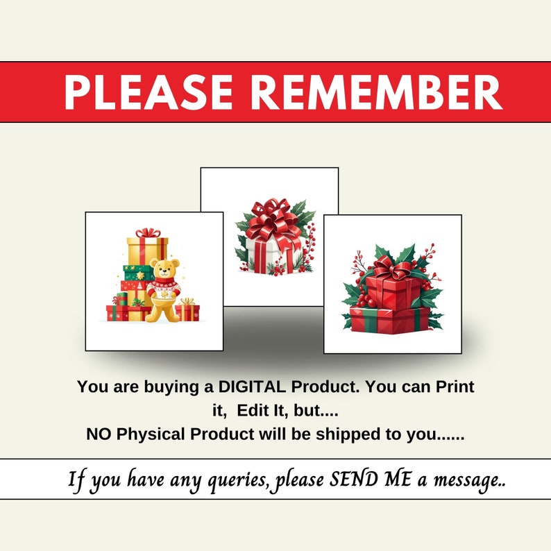 Christmas Presents Clipart, Christmas Clipart PNG Bundle, 108 PNG ...