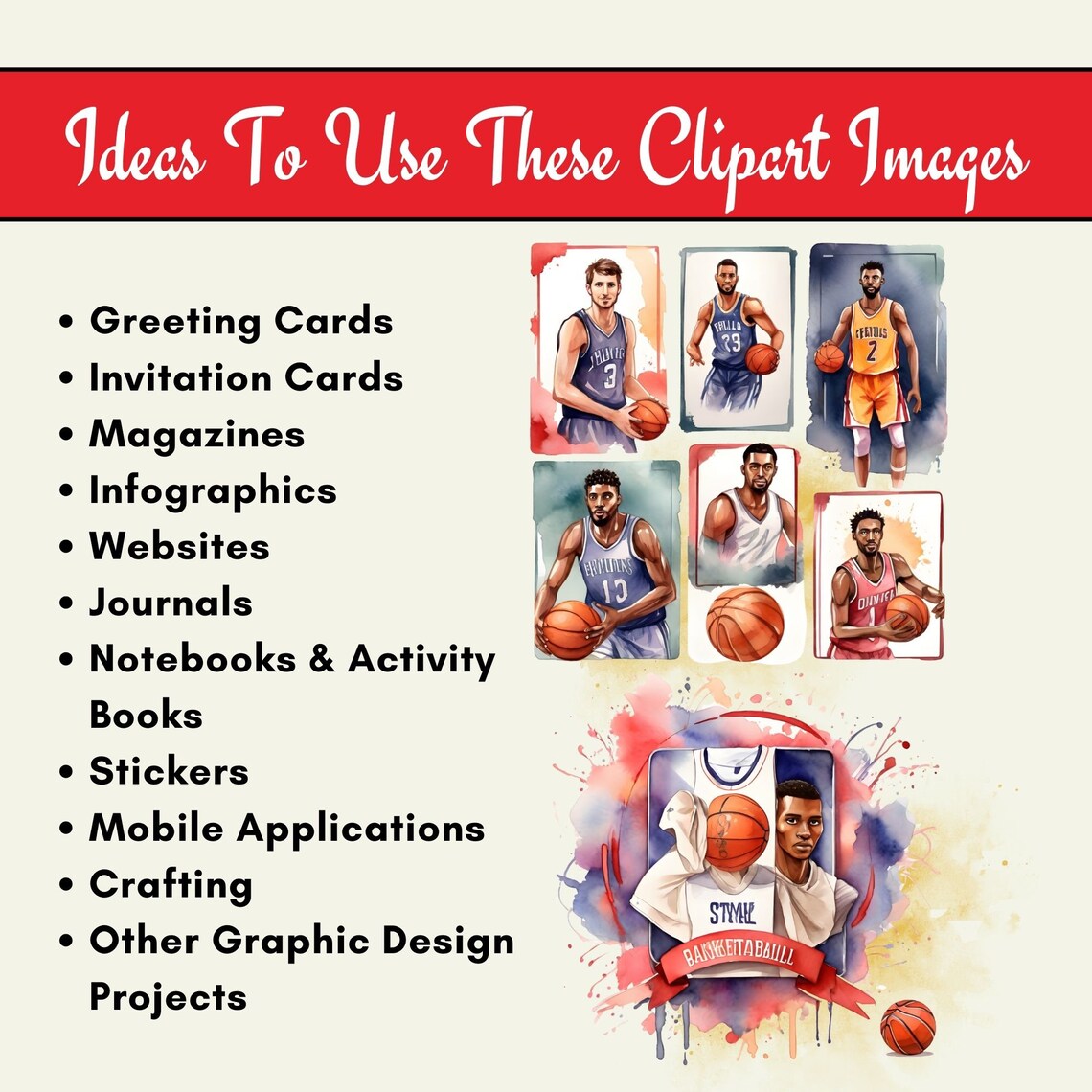 Basketball Clipart, Sports Clipart PNG Bundle, 24 PNG Basketball ...