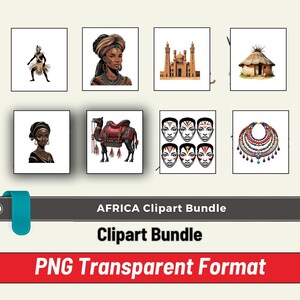 229 Africa Clipart,african Clipart PNG Bundle,african Illustrations ...