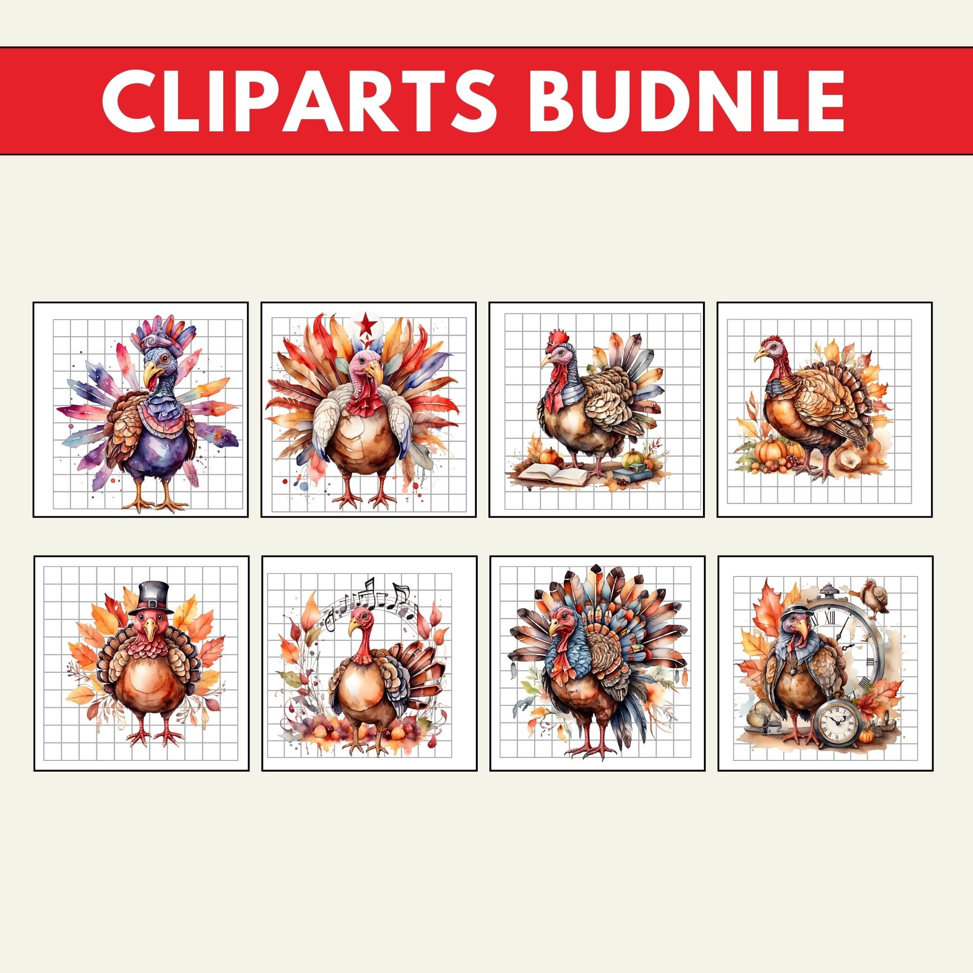 Turkey Clipart, Watercolor Turkey, Clipart Thanksgiving Turkey, PNG ...