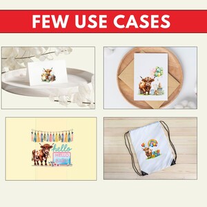 Highland Cow Baby Shower Watercolor Clipart,cute Highland Cow Clipart ...