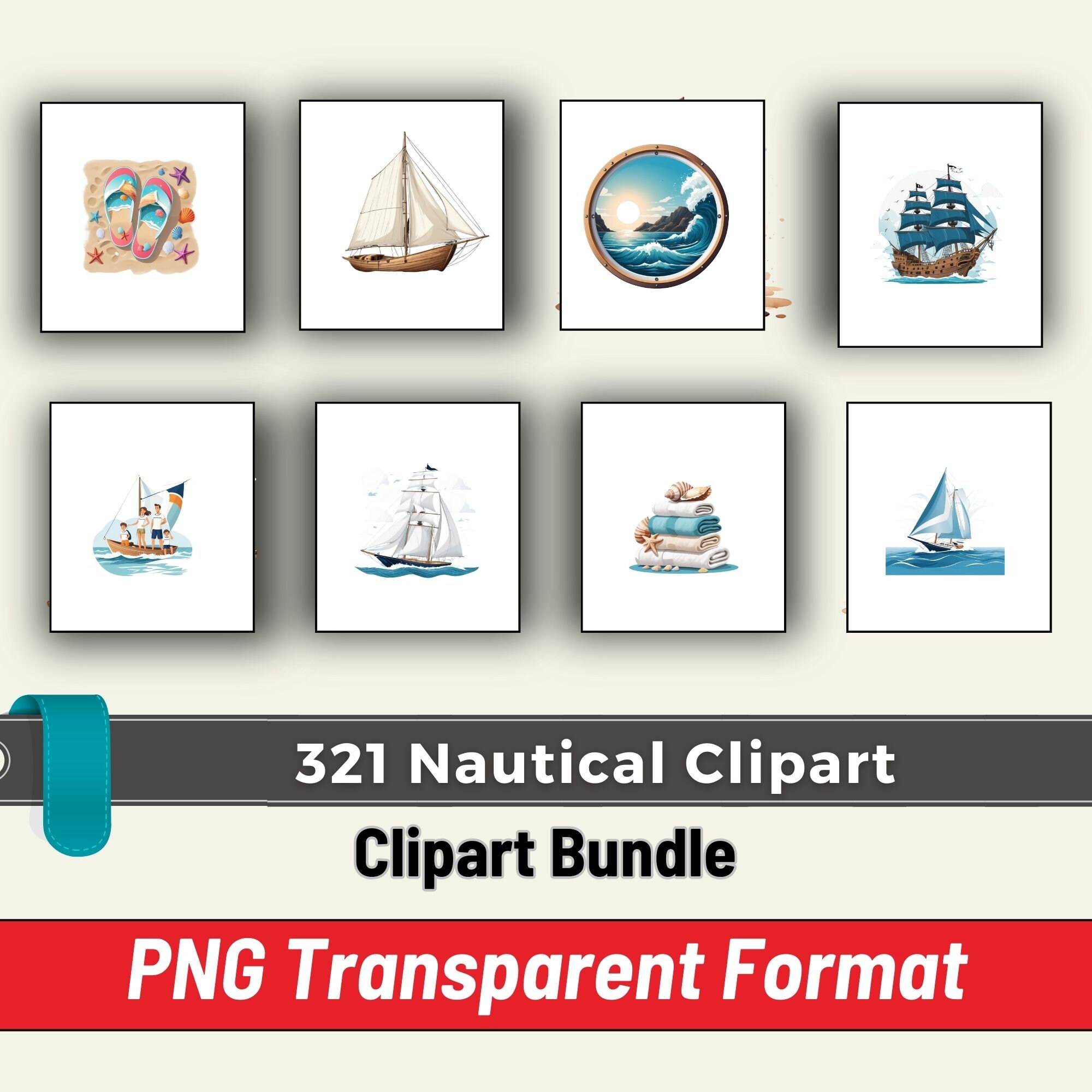 Nautical Clipart, Beach Clipart, Travel Clipart, Ocean Clipart PNG ...