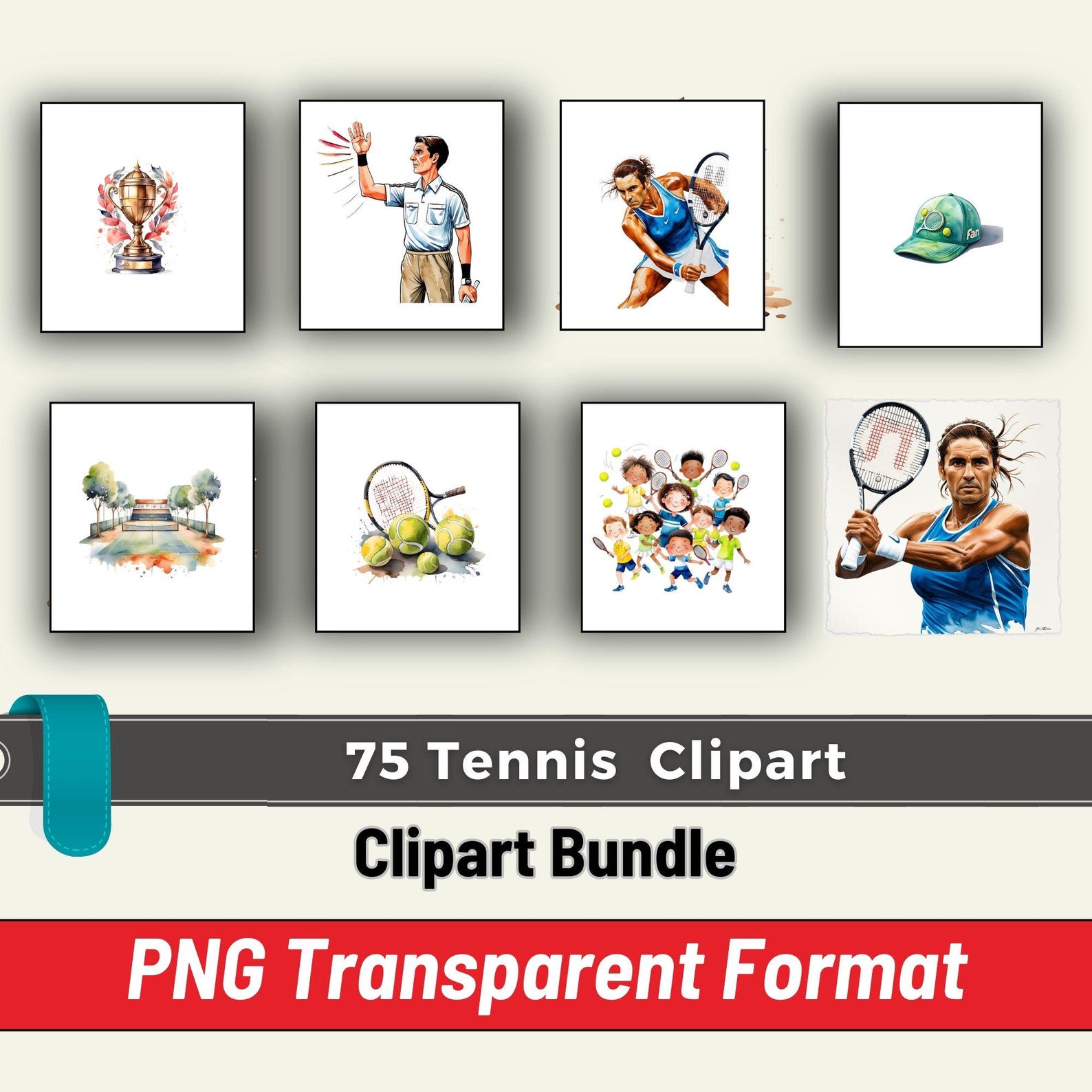 Tennis Clipart, Sports Clipart PNG Bundle, 73 PNG Tennis Clipart Bundle ...
