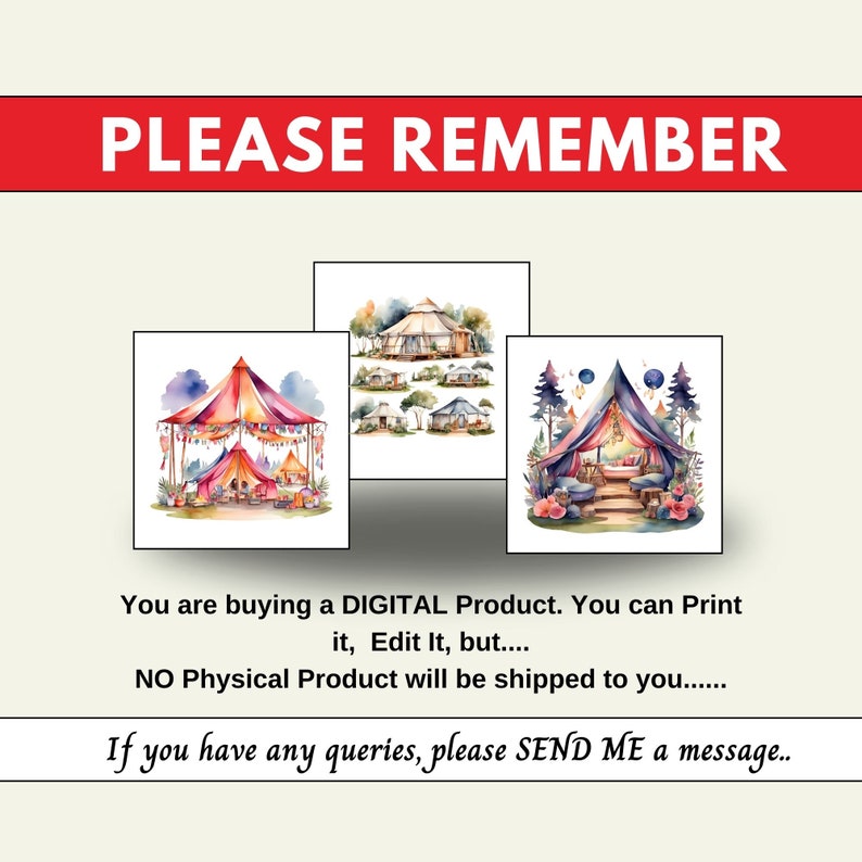 Glamping Clipart, Camping Clipart PNG Bundle, 24 PNG GLAMPING Clipart ...