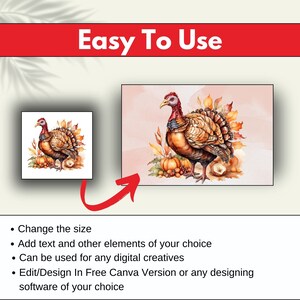 Turkey Clipart, Watercolor Turkey, Clipart Thanksgiving Turkey, PNG ...