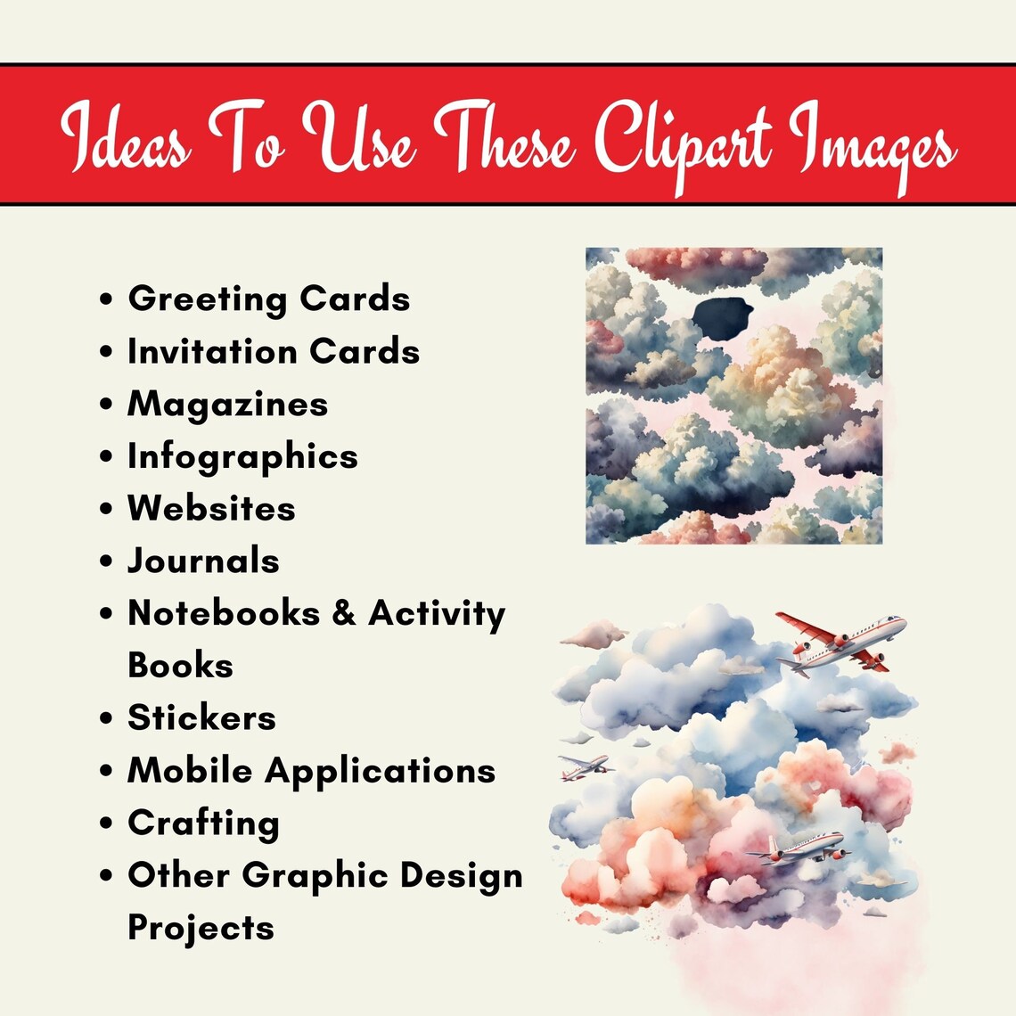 Cloud Clipart, Weather Clipart PNG Bundle, 24 PNG Cloud Clipart Bundle ...