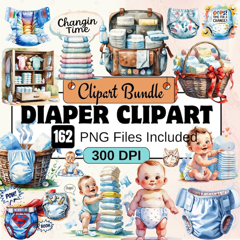 Cartoon Diaper - Etsy UK