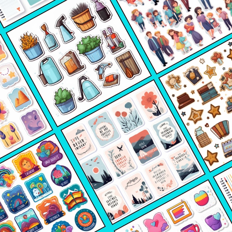 1000 Stickers for Planners/journals, Midjourney Prompts for Stickers ...