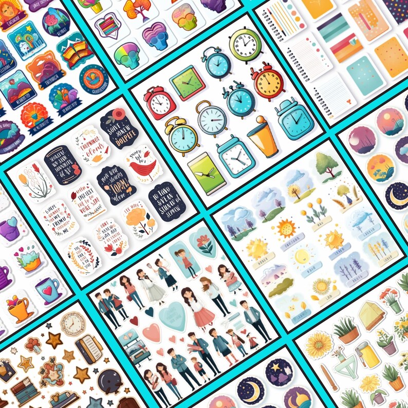 1000 Stickers for Planners/journals, Midjourney Prompts for Stickers ...