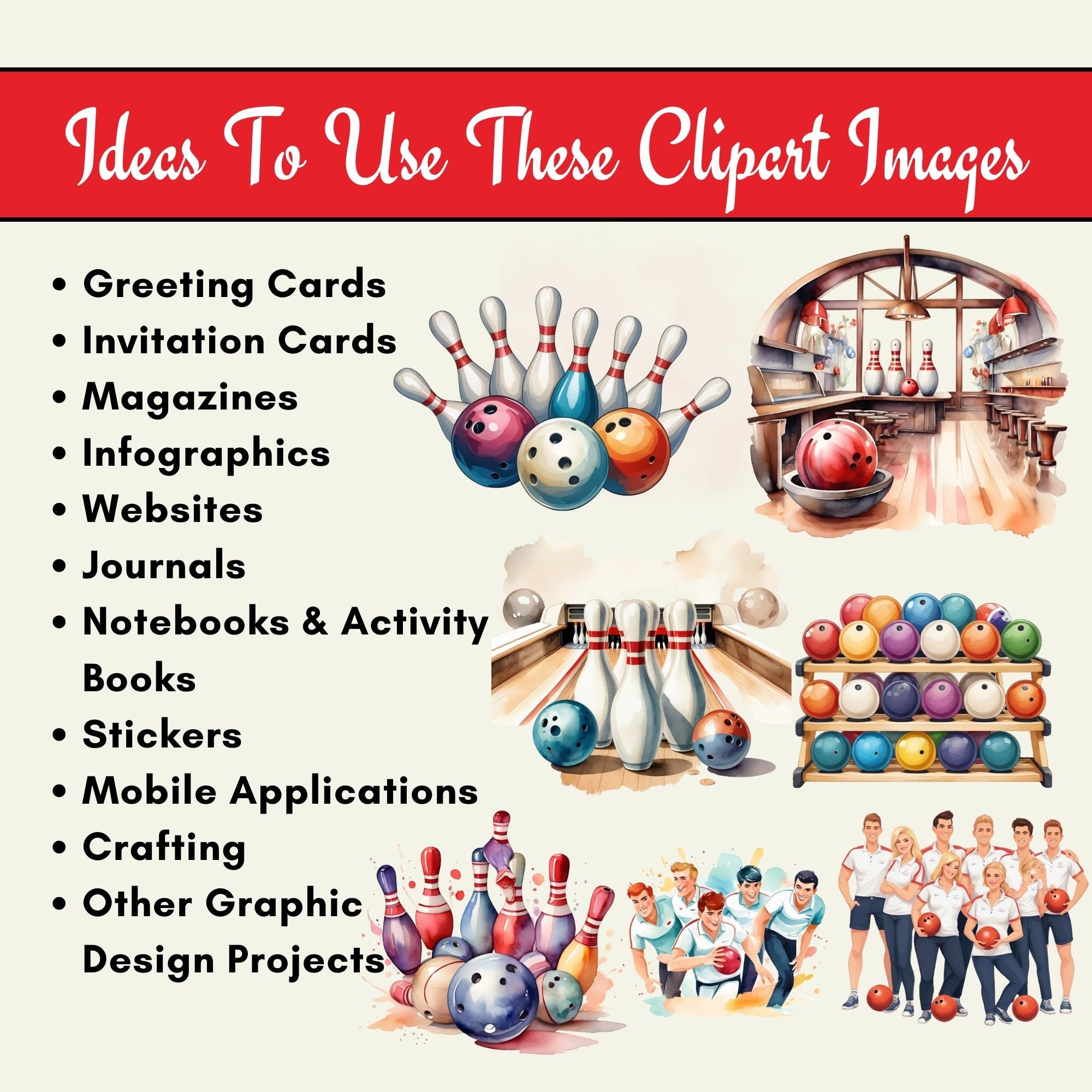 Bowling Clipart, Sports Clipart PNG Bundle, 125 PNG Bowling Clipart ...