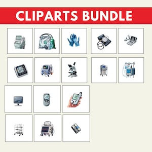 Medical Equipment Clipart, Medical Clipart PNG Bundle,medical ...