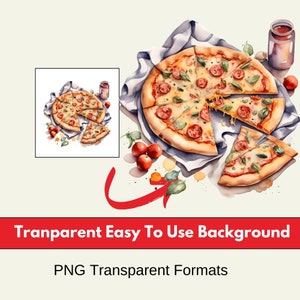 Cheese Pizza Clipart, Food Clipart PNG Bundle, 24 PNG Pizza Clipart ...