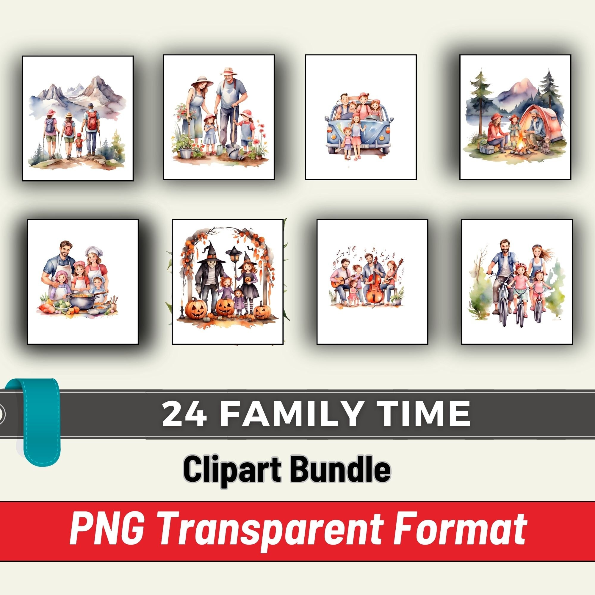 Family Time Clipart Clipart, Family Clipart PNG Bundle, 24 PNG Family ...