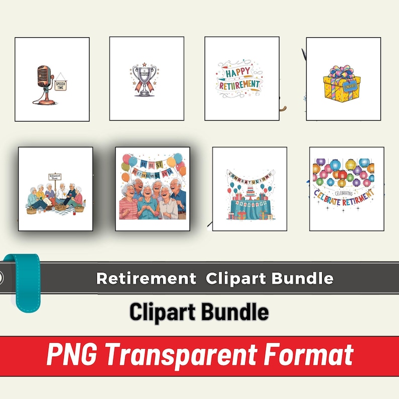 227 Retirement Clipart,happy Retirement Clipart PNG Bundle,let the Fun ...