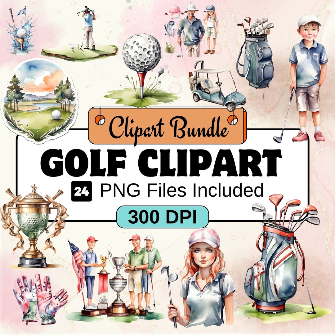 Golf Clipart, Sports Clipart PNG Bundle, 24 PNG Golf Clipart Bundle ...