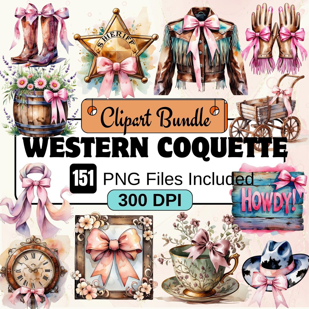 Western Coquette PNG Clipart, Cowgirl Clipart, Country PNG, Coquette ...
