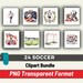 Soccer Clipart, Sports Clipart PNG Bundle, 24 PNG Soccer Clipart Bundle ...