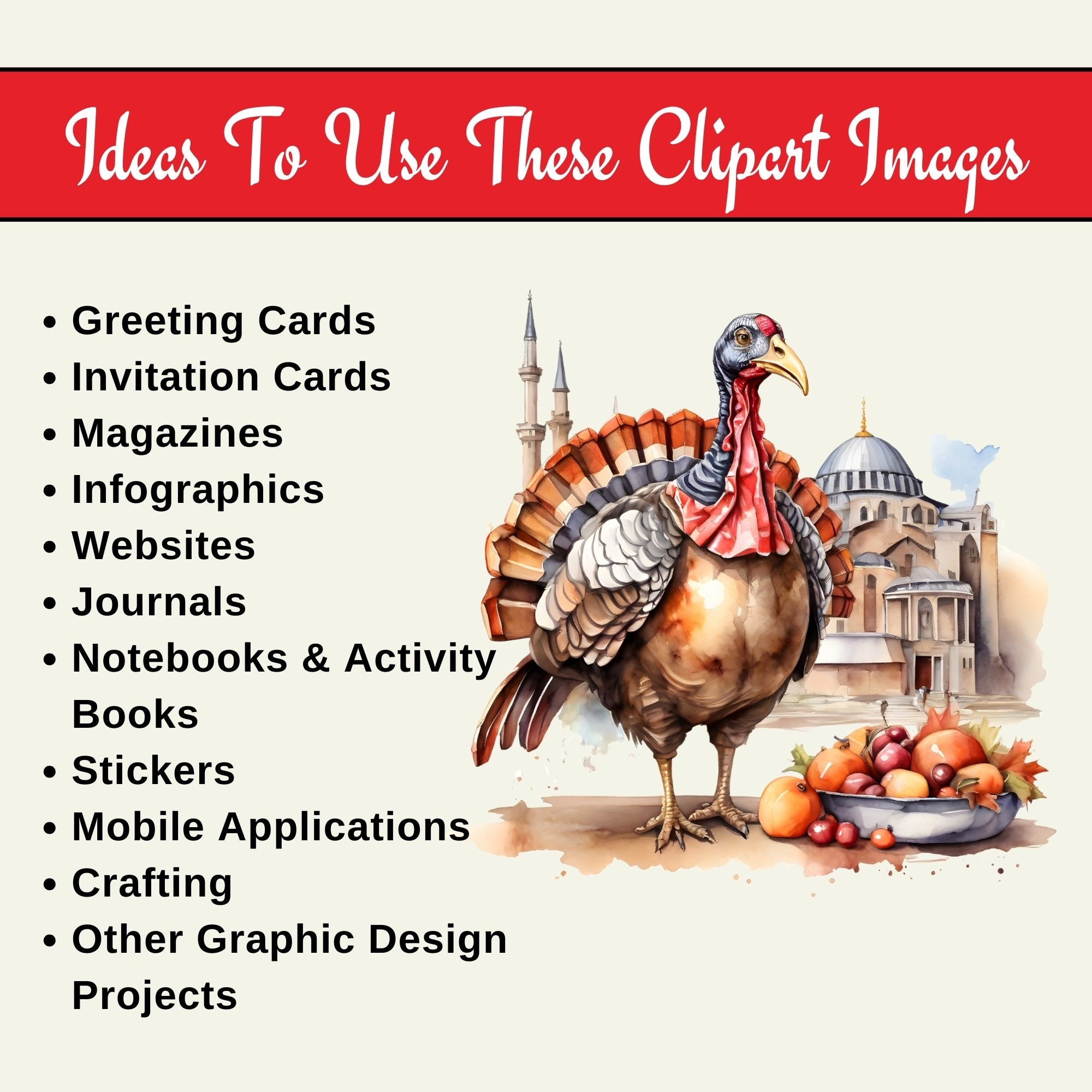 Turkey Clipart, Watercolor Turkey, Clipart Thanksgiving Turkey, PNG ...