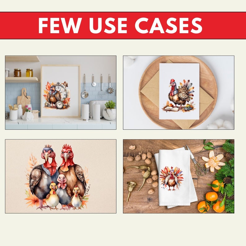 Turkey Clipart, Watercolor Turkey, Clipart Thanksgiving Turkey, PNG ...