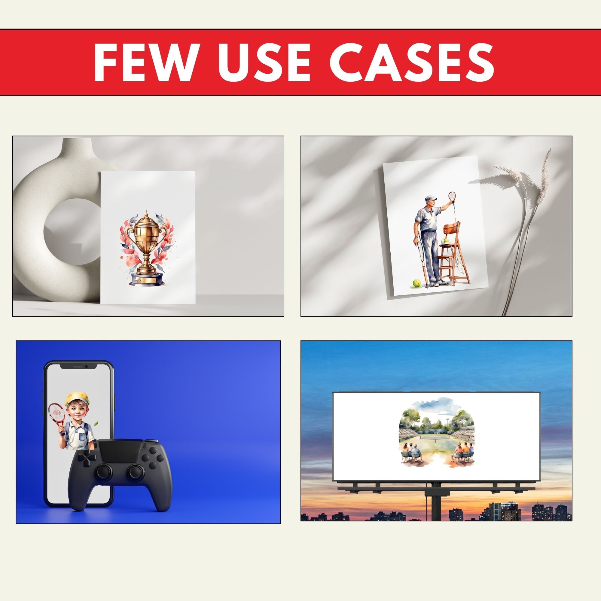 Tennis Clipart, Sports Clipart PNG Bundle, 24 PNG Tennis Clipart Bundle ...