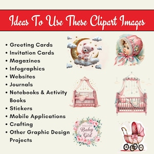 396 Pink Baby Shower Clipart, Baby Shower Clipart PNG Bundle,baby ...