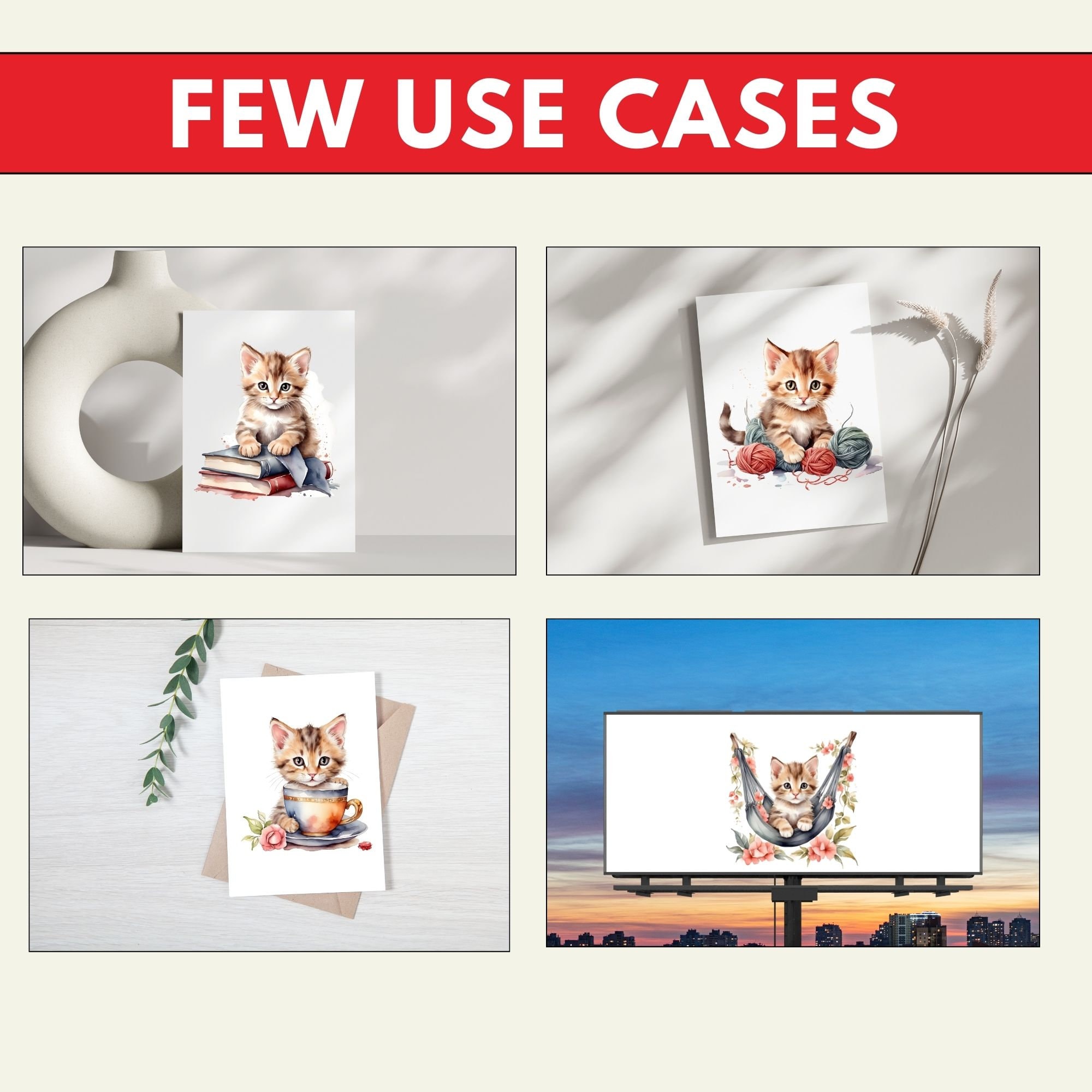 Cat Clipart, Animal Clipart PNG Bundle, 60 PNG Cat Clipart Bundle ...