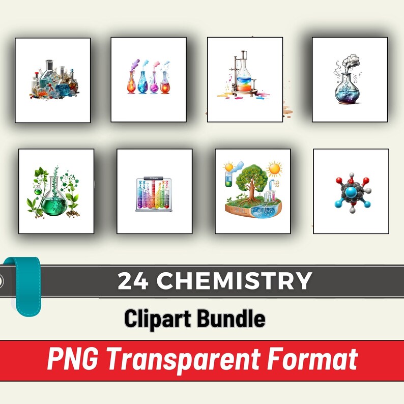 Chemistry Clipart, Study Clipart PNG Bundle, 24 PNG Chemistry Clipart ...