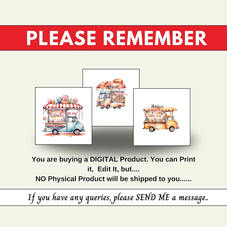 Food Truck Clipart, Food Clipart PNG Bundle, 88 PNG Food Truck Clipart ...