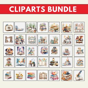 Cottagecore Books Clipart, Book Clipart PNG Bundle, 424 PNG Books ...