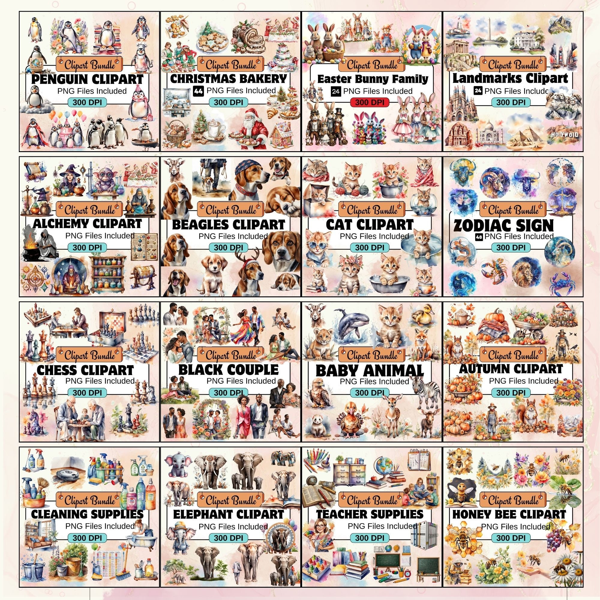 Whole Shop Mega Clipart Bundle, 20,000+ Clipart Png Bundle, Unlimited ...