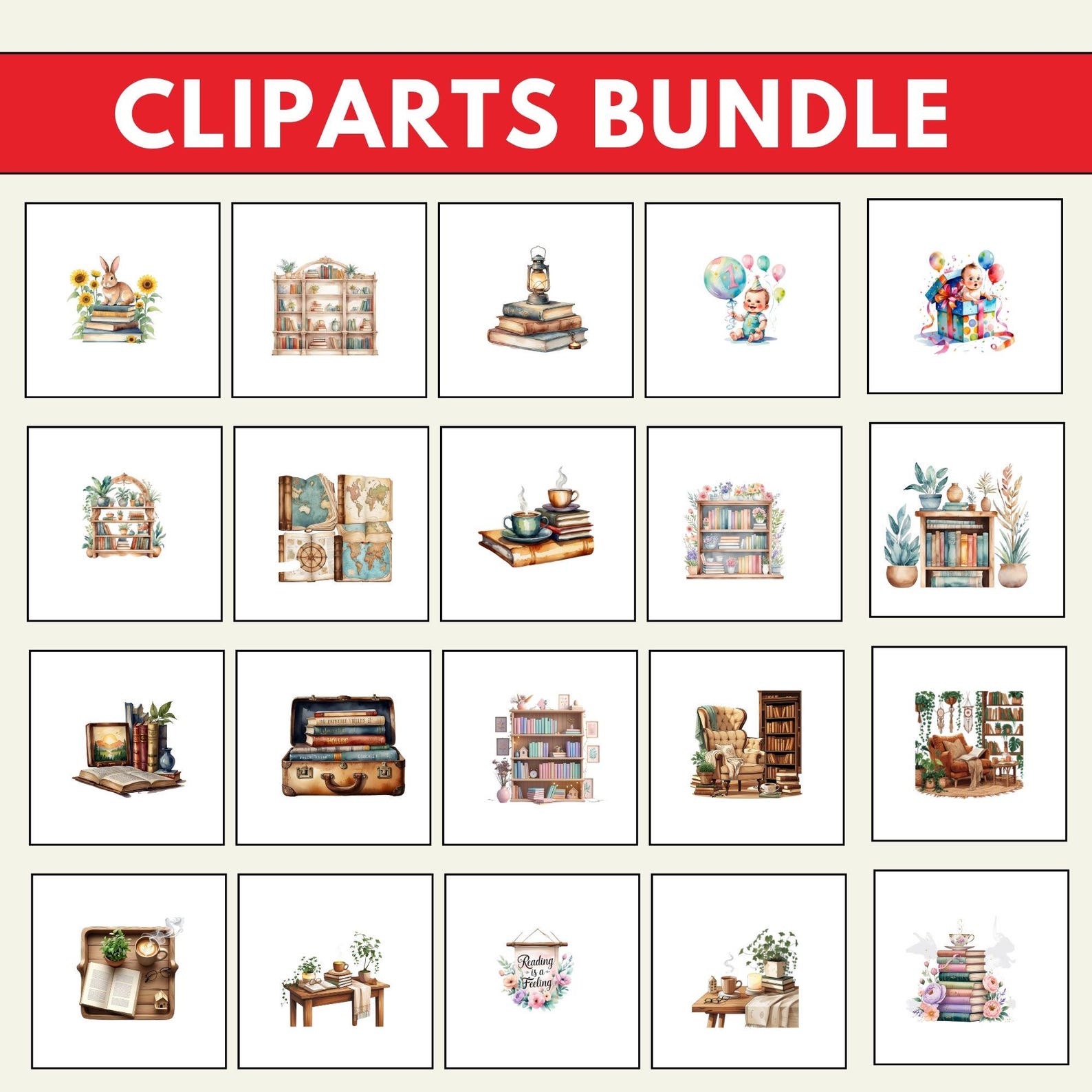 543 Book Lovers Clipart Bundle PNG Set,book Clipart Png,bookworm Clip ...