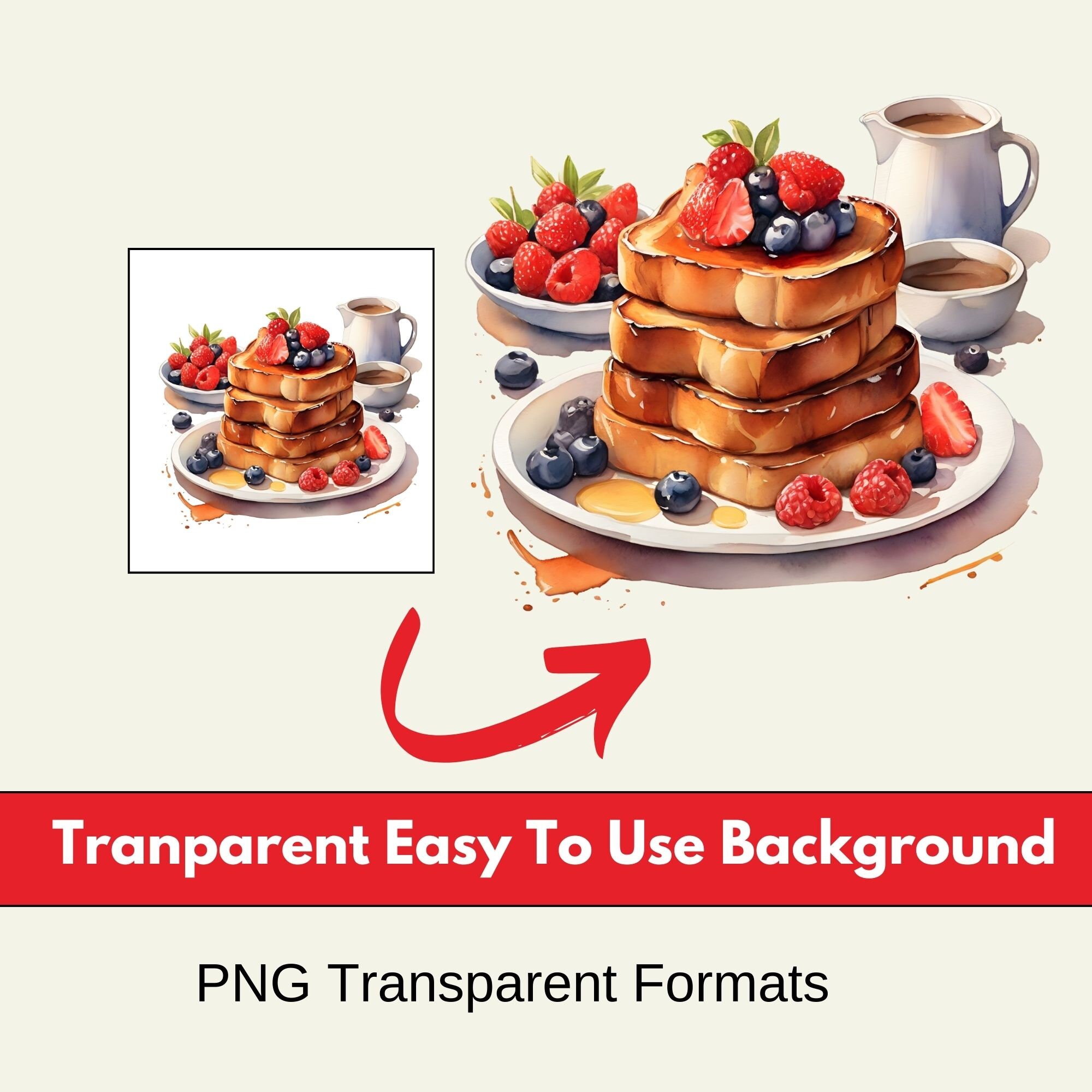 Breakfast Clipart, Food Clipart PNG Bundle, 24 PNG Breakfast Clipart ...