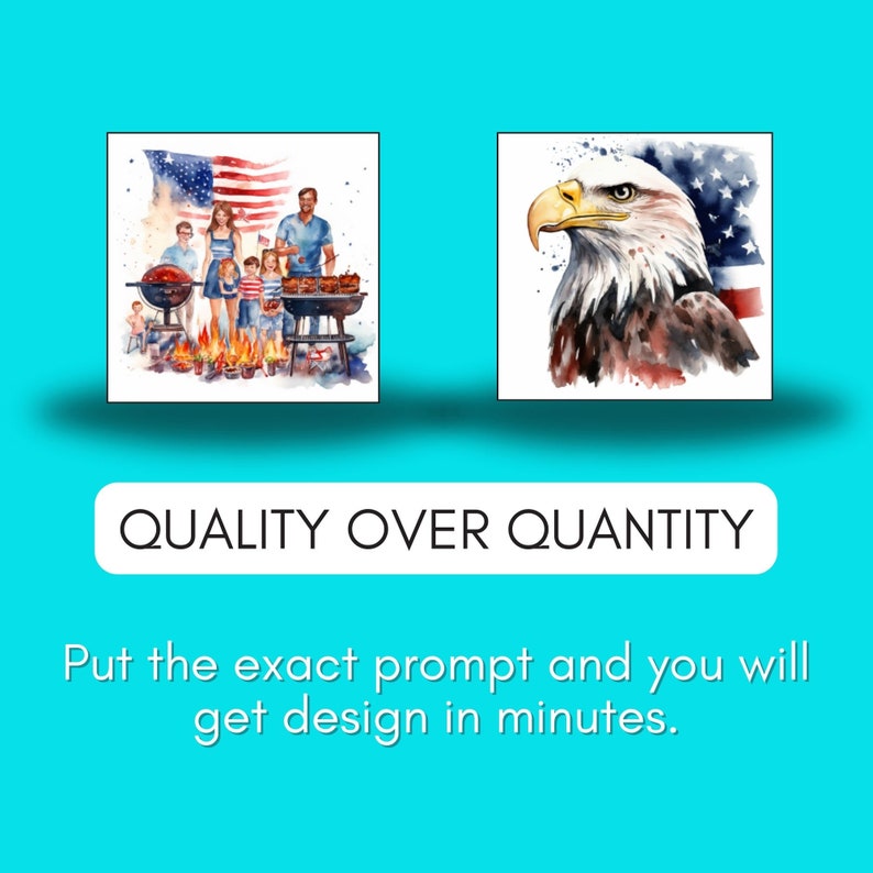 4th July Clipart Midjourney Prompts, Independence Day, American Flag ...