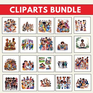 Black People Clipart, People Clipart PNG Bundle, 275 PNG Black People ...