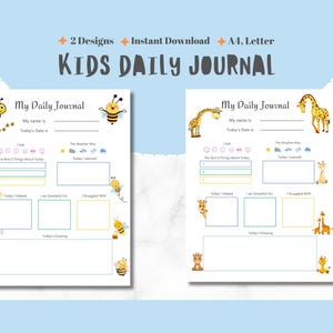Kids Daily Journal Printable Journal for Kids Diary for Children Kids ...